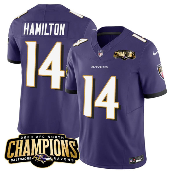 Baltimore Ravens #14 Kyle Hamilton Purple 2023 F.U.S.E. AFC North ...