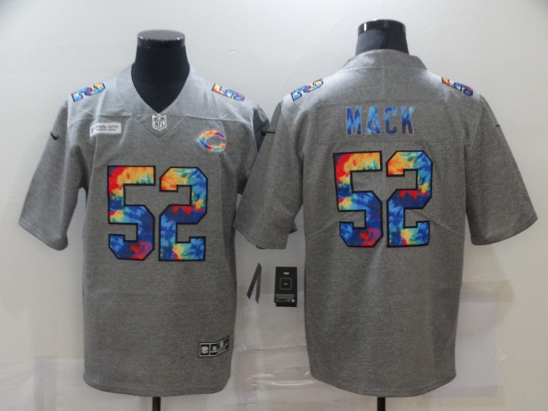 Chicago Bears #52 Khalil Mack 2020 Grey Crucial Catch Limited Stitched ...