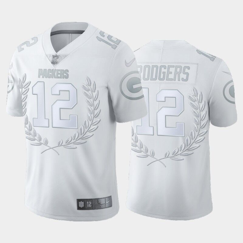 Green Bay Packers #12 Aaron Rodgers White Special Edition Limited ...