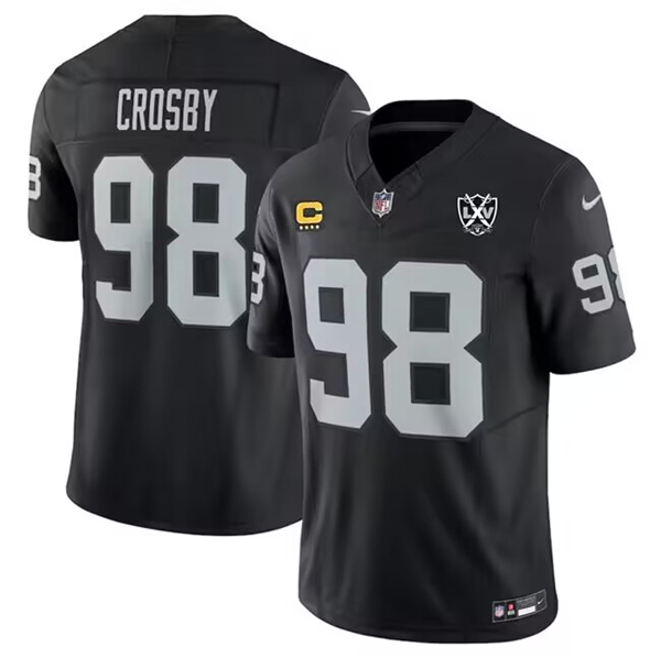 Las Vegas Raiders #98 Maxx Crosby Black 2024 F.U.S.E. With 65th ...