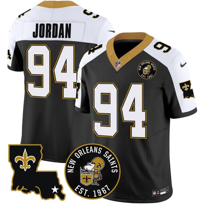 New Orleans Saints #94 Cameron Jordan Black F.U.S.E. EST. 1967 Patch ...