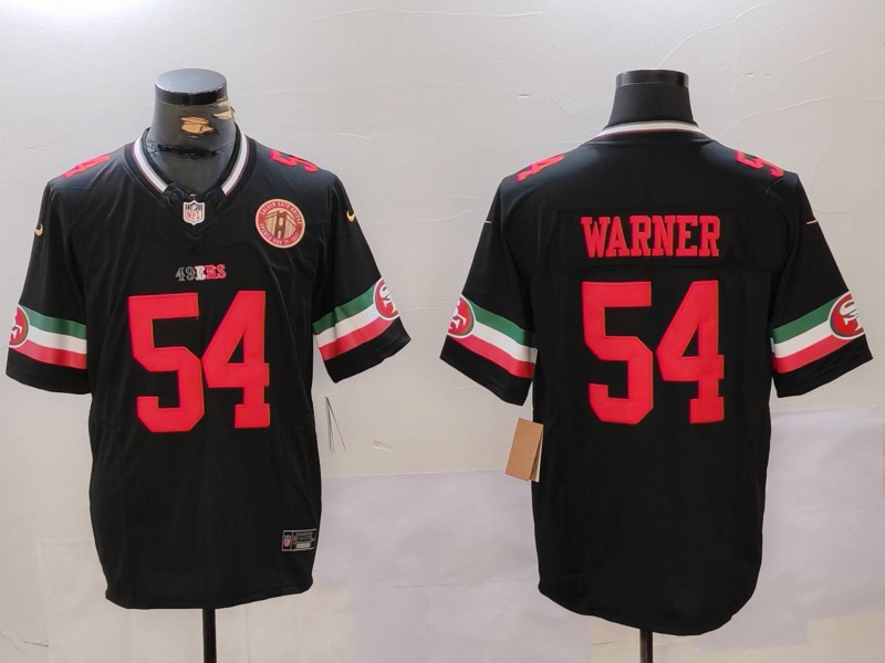 San Francisco 49ers #54 Fred Warner Black F.U.S.E. Mexico With Gate ...