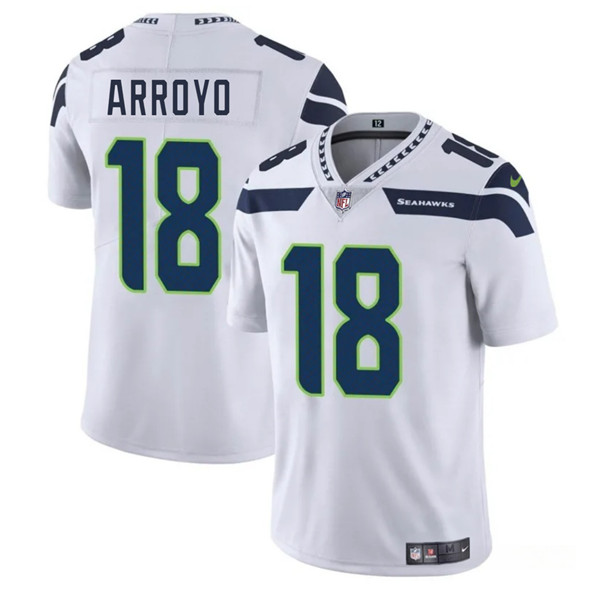Seattle Seahawks #18 Elijah Arroyo White 2025 Draft Vapor Limited ...