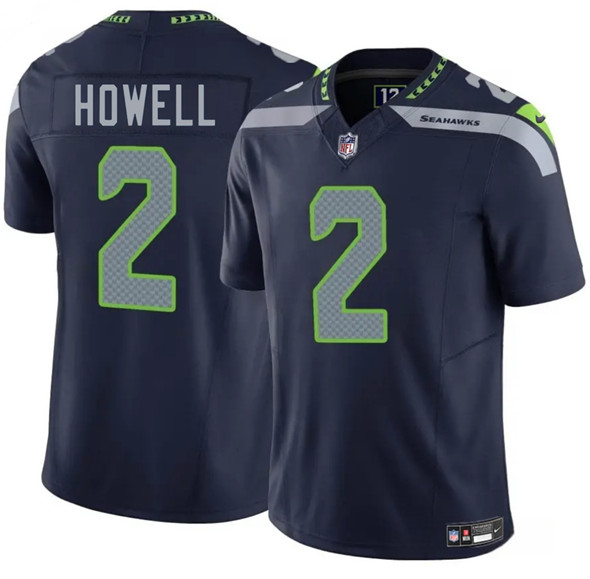 Seattle Seahawks #2 Sam Howell Navy 2025 F.U.S.E. Vapor Limited ...