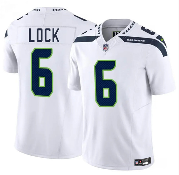 Seattle Seahawks #6 Drew Lock White 2025 F.U.S.E. Vapor Limited ...