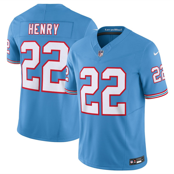 Tennessee Titans #22 Derrick Henry Light Blue 2023 F.U.S.E. Vapor ...
