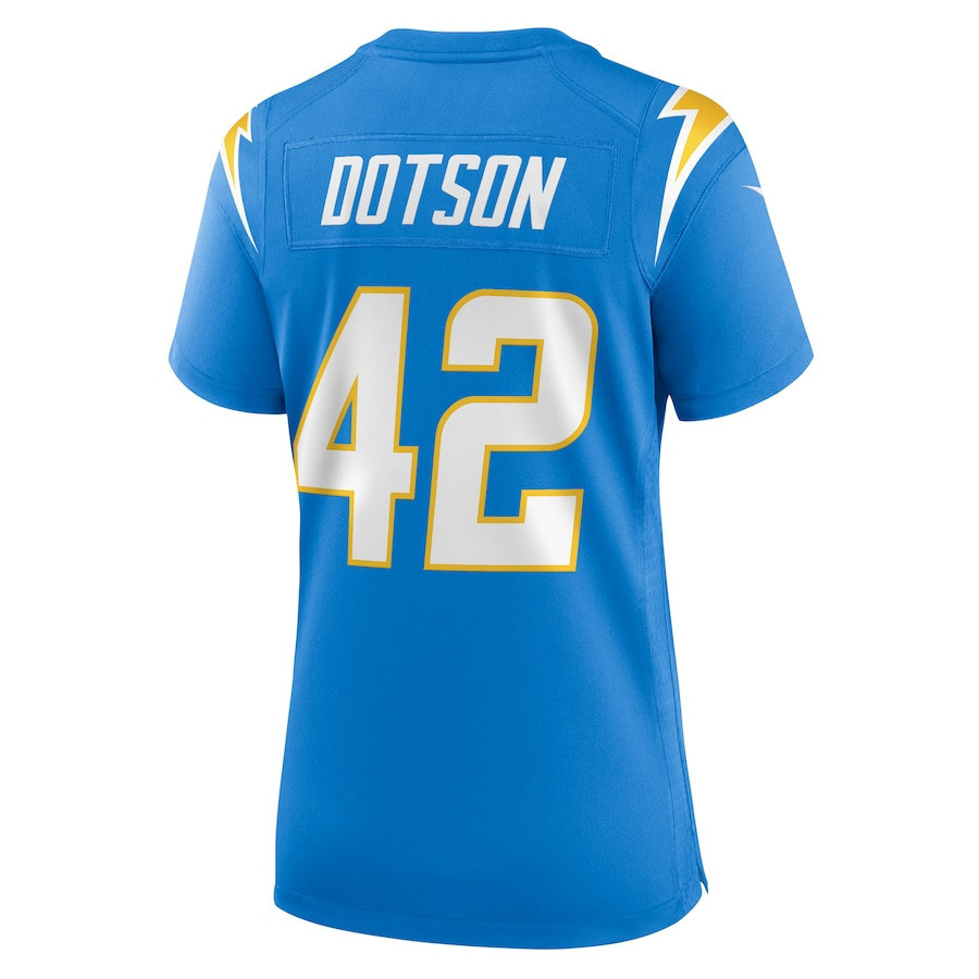 Elijah Dotson 42 Los Angeles Chargers Team Game Jersey – Powder Blue ...