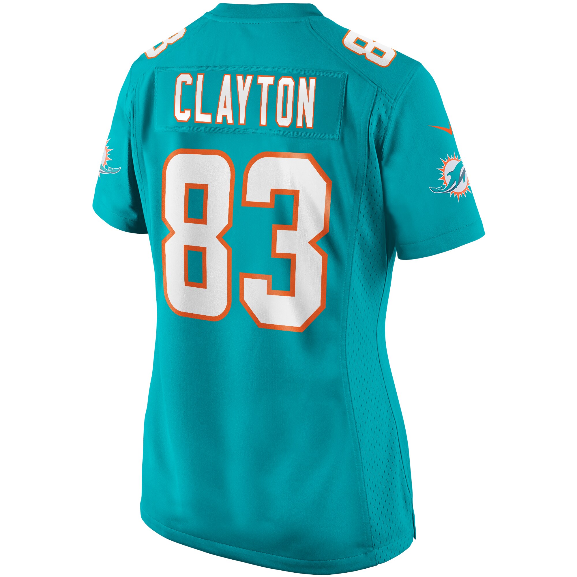 Mark Clayton Miami Dolphins Game Retired Player Jersey – Aqua ...