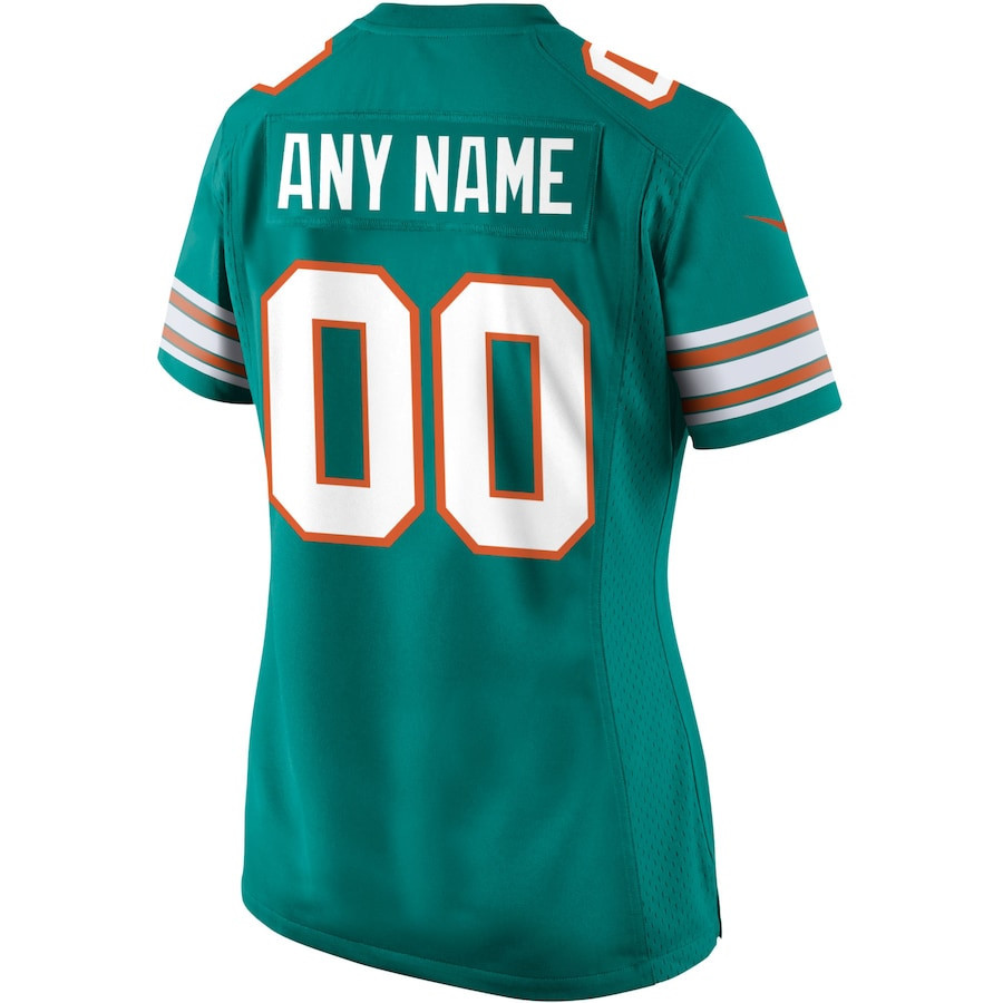 Miami Dolphins Alternate Custom Game Jersey – Aqua – Zpurifier.com ...