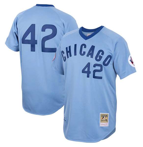 Chicago Cubs #42 Bruce Sutter Blue Mitchell & Ness Road 1976 Stitched ...