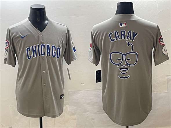 Chicago Cubs Gray Harry Caray ‘Holy Cow’ Patch Limited Stitched ...