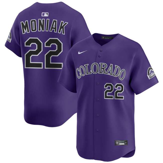 Colorado Rockies #22 Mickey Moniak Purple Limited Stitched Baseball ...