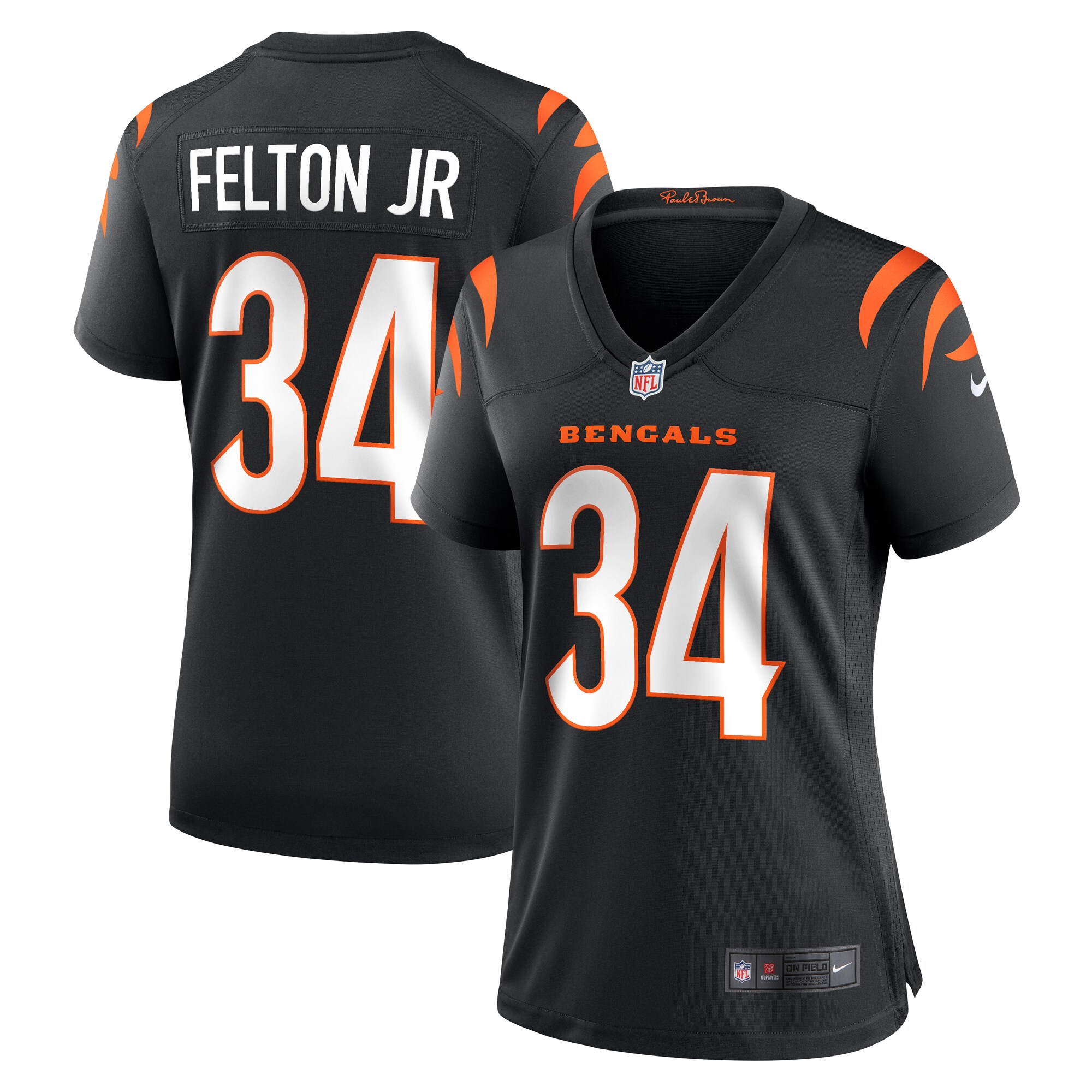 Demetric Felton Jr. Cincinnati Bengals Women’s Team Game Jersey – Black ...