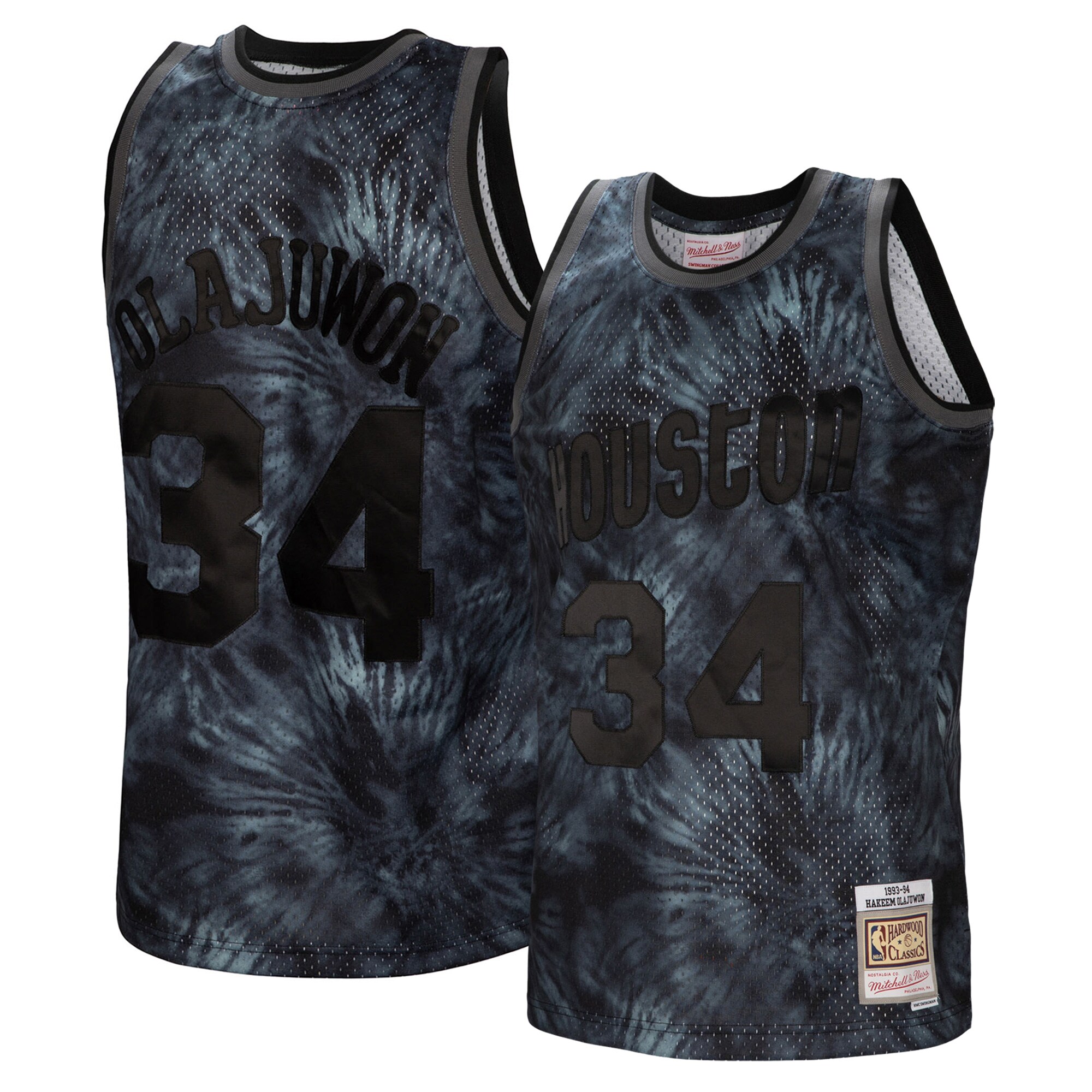 Hakeem Olajuwon Houston Rockets Mitchell & Ness Hardwood Classics 1993 ...