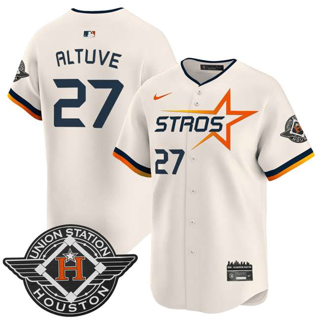 Houston Astros #27 Jose Altuve Cream 2025 City Connect Limited Stitched ...
