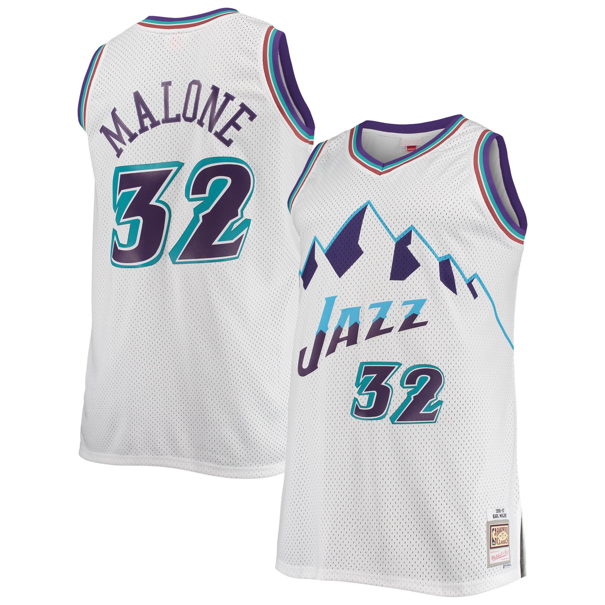 Karl Malone Utah Jazz Mitchell & Ness 1996-97 Big & Tall Hardwood ...