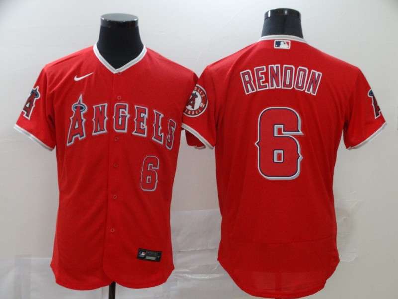 Los Angeles Angels #6 Anthony Rendon 2020 Red Flex Base Stitched Jersey ...
