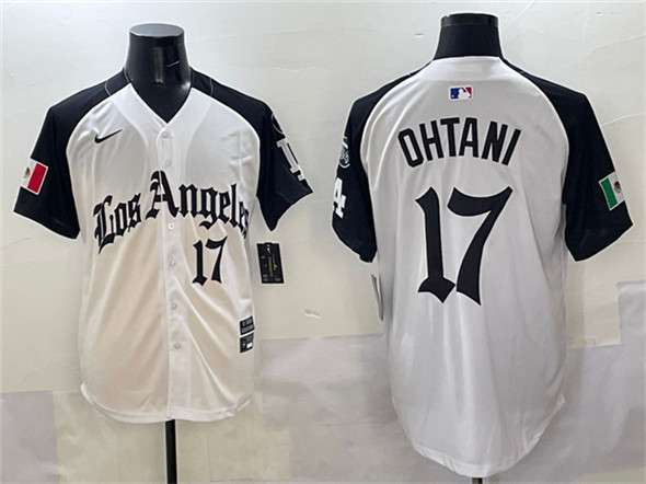 Los Angeles Dodgers #17 Shohei Ohtani White-Black Mexico 2025 LA Gothic ...