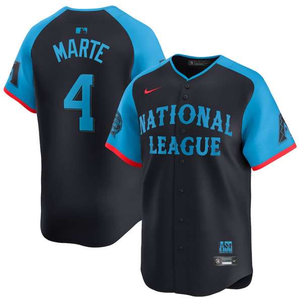 National League #4 Ketel Marte Navy 2024 All-Star Limited Stitched ...
