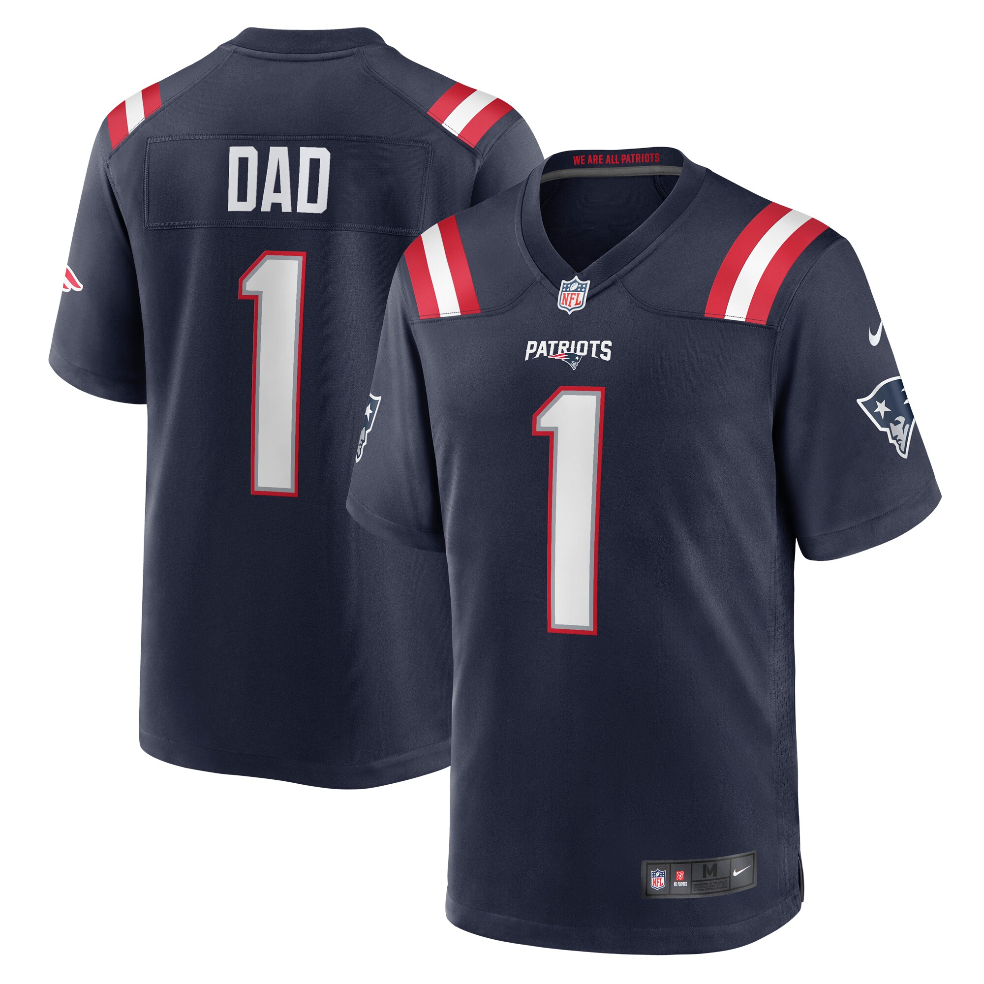 Number 1 Dad New England Patriots Game Jersey – Navy – IVKsport ...