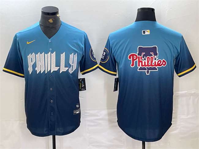 Philadelphia Phillies Blue Team Big Logo 2024 City Connect Limited ...