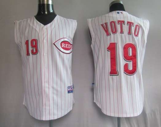 Reds #19 Joey Votto White Vest Style Stitched Jersey – Thefriday89