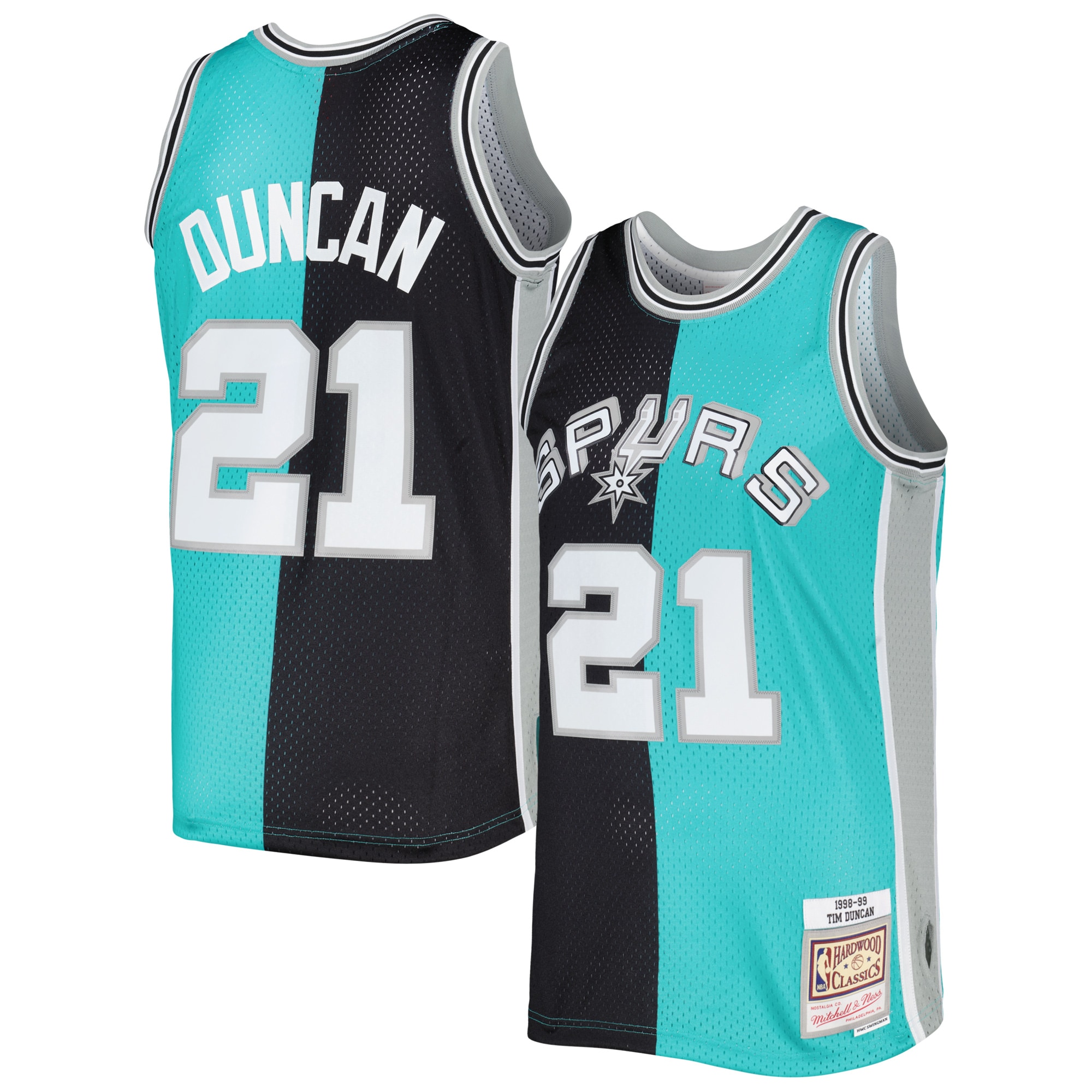 Tim Duncan San Antonio Spurs Mitchell & Ness Hardwood Classics 1998-99 ...