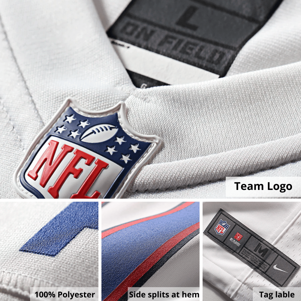 James Cook 4 Buffalo Bills 50th Charging Logo Patch Game Jersey ...