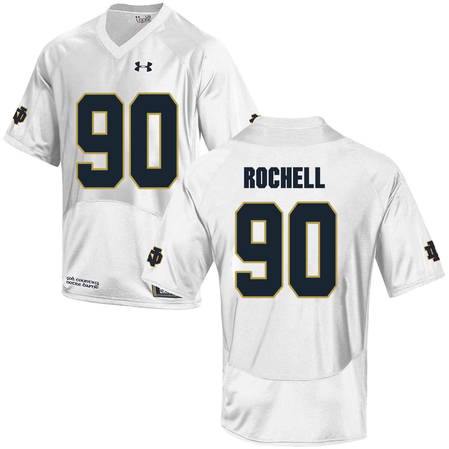 Notre Dame Fighting Irish 90 Isaac Rochell White College Jersey ...