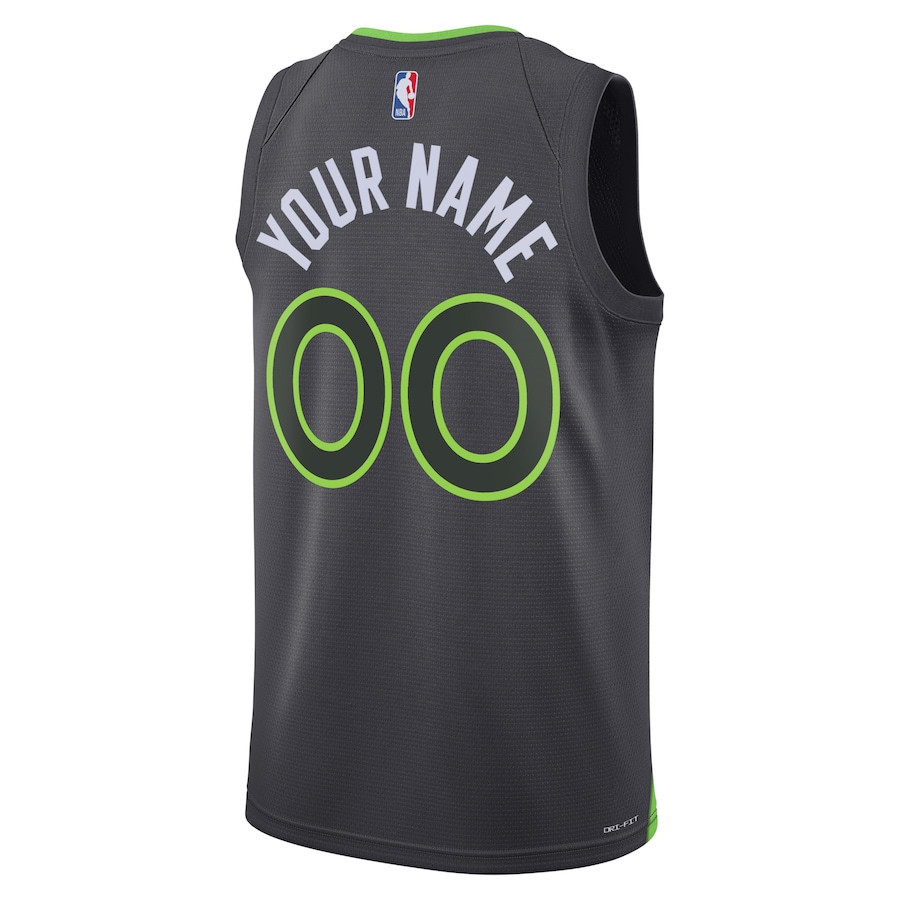 Minnesota Timberwolves 2023-24 Statement Swingman Custom Jersey – Gray ...